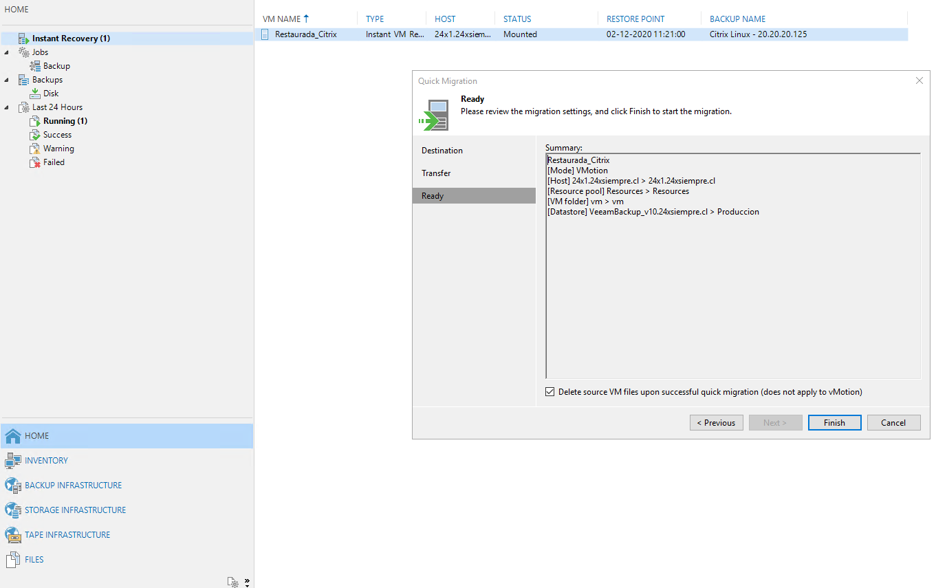 Respaldo Veeam Citrix Hypervisor / Xenserver - 24xSiempre