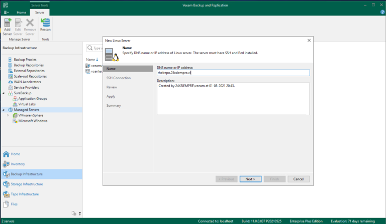 Veeam Immutable Repository con Red Hat Enterprise Linux - 24xSiempre