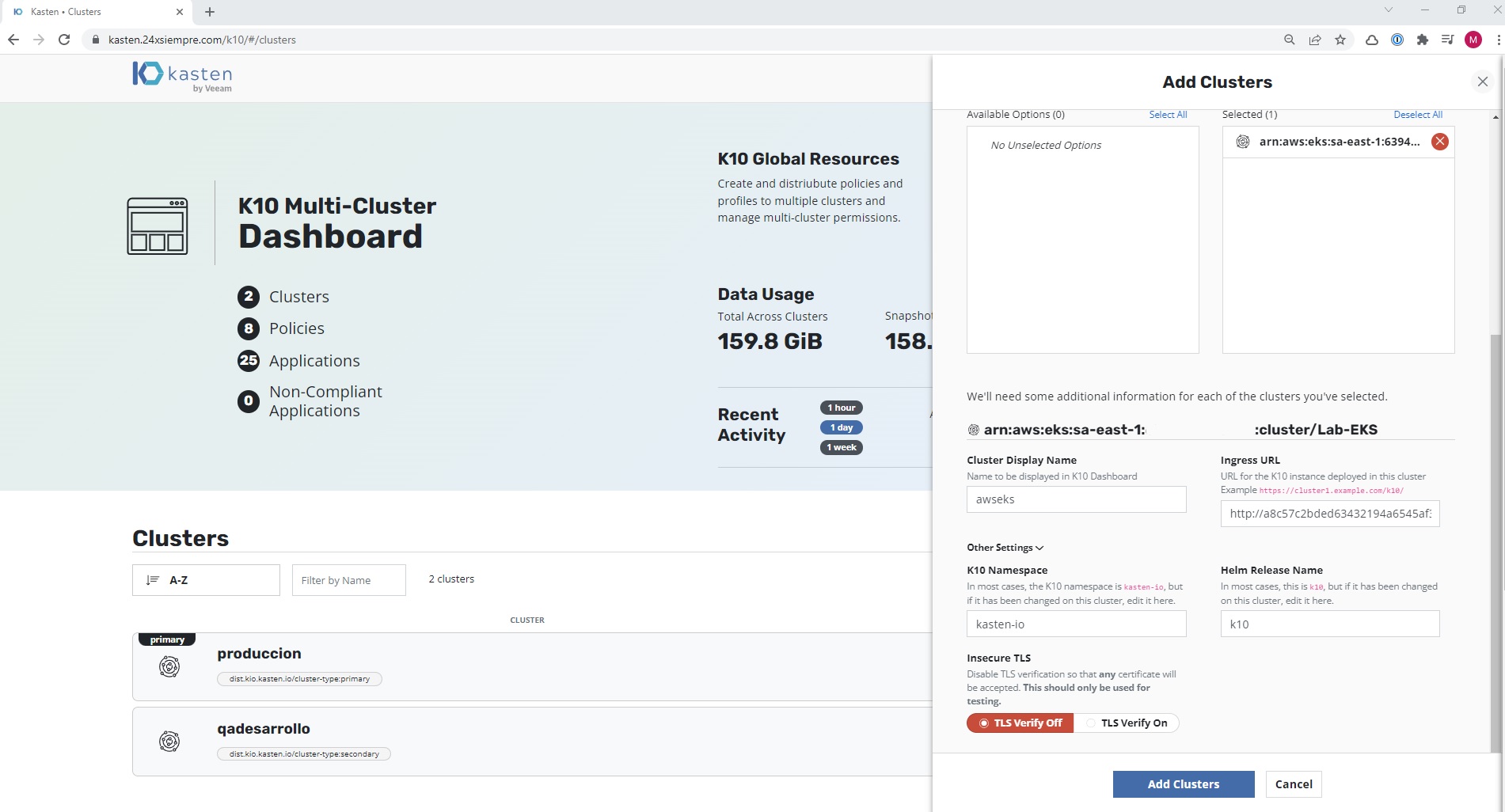 Como Instalar Kasten K10 en AWS EKS - 24xSiempre